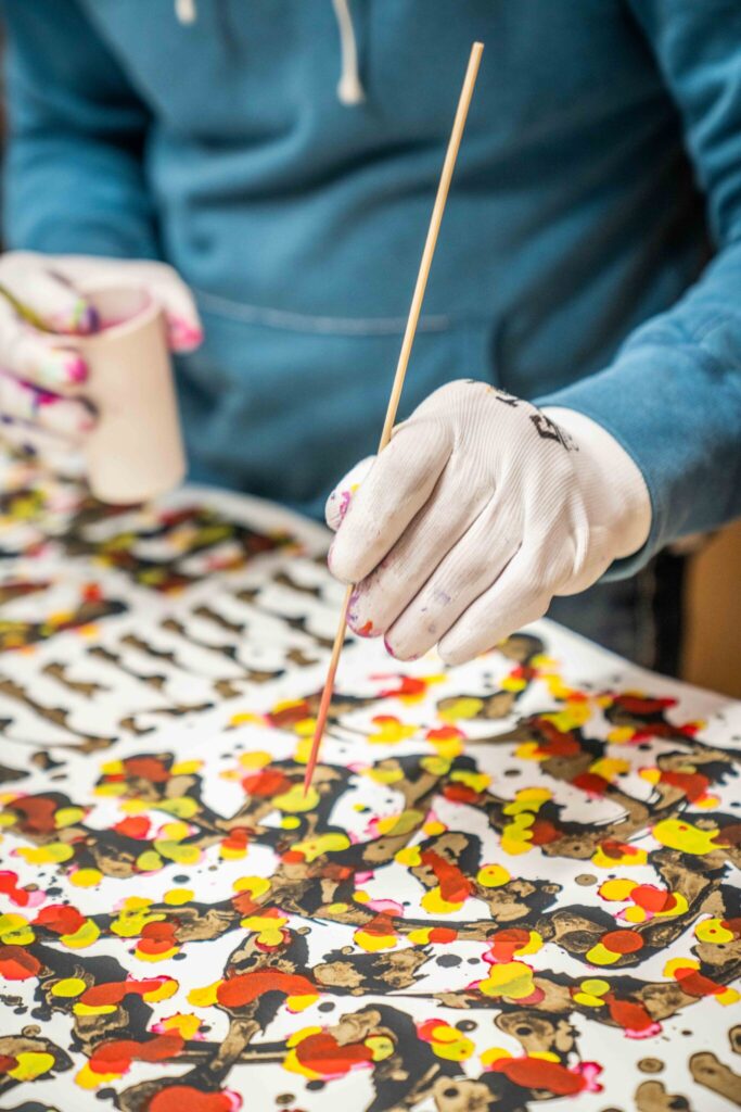 Sowat - Athabasca - HPM IX - Red & Yellow - Lithograph | Print Them All